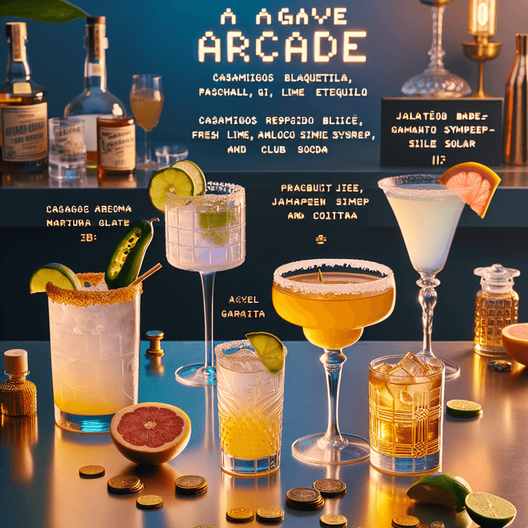 1. Agave Arcade, Classic arcade-inspired cocktail with Casamigos Blanco ...