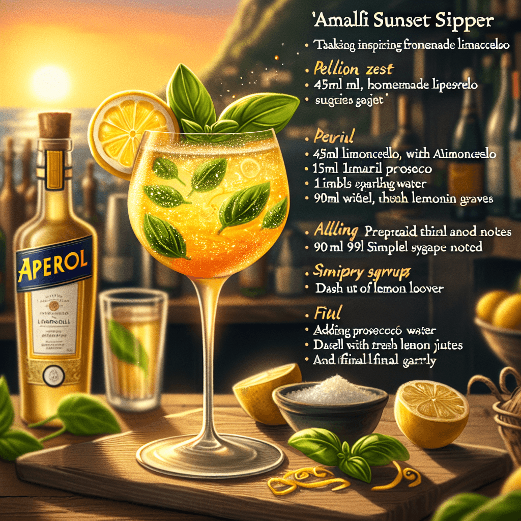Amalfi Sunset Sipper, Amalfi Sunset Sipper captures the essence of ...