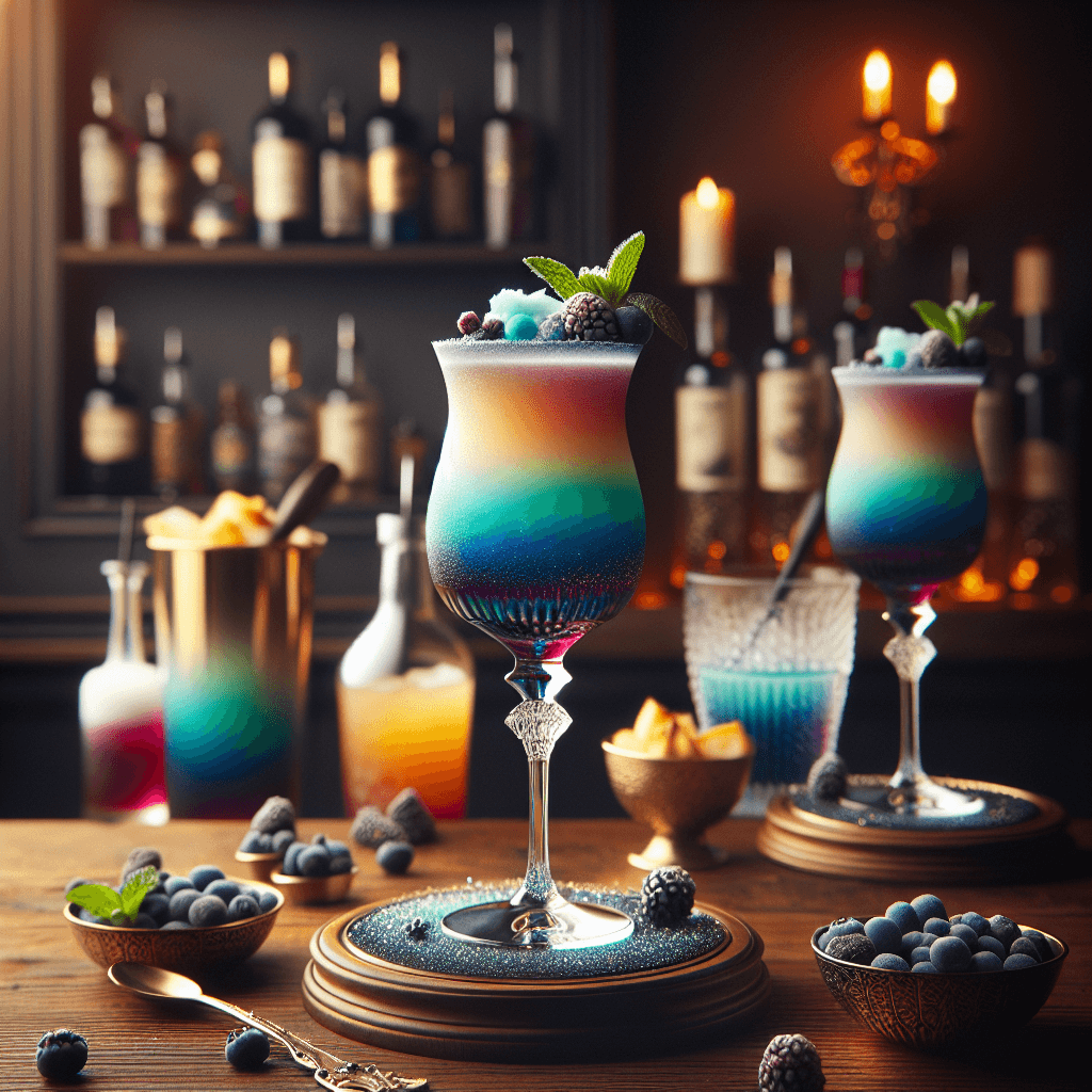 Aurora Frost, Delightful frozen cocktail with a whimsical touch