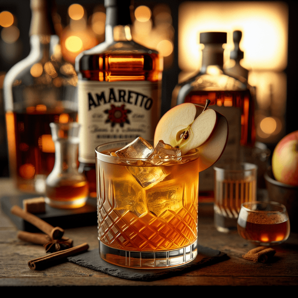 Autumn Amaretto Crisp, Seasonal twist on Amaretto Sour with autumn flavors