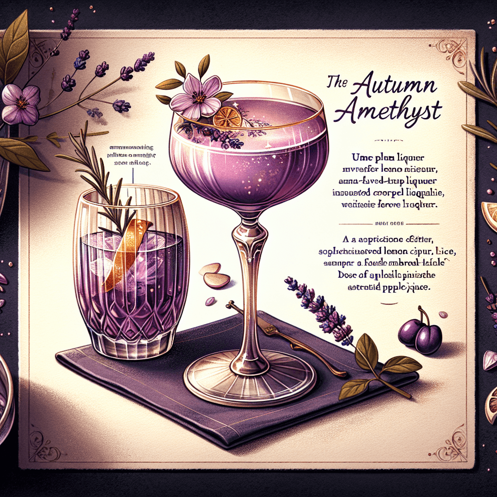 Autumn Amethyst, Enchanting fall cocktail with ume plum and lavender ...