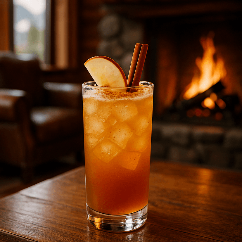 Autumn Ginger Glow, Vibrant autumn mocktail with ginger beer, apple ...