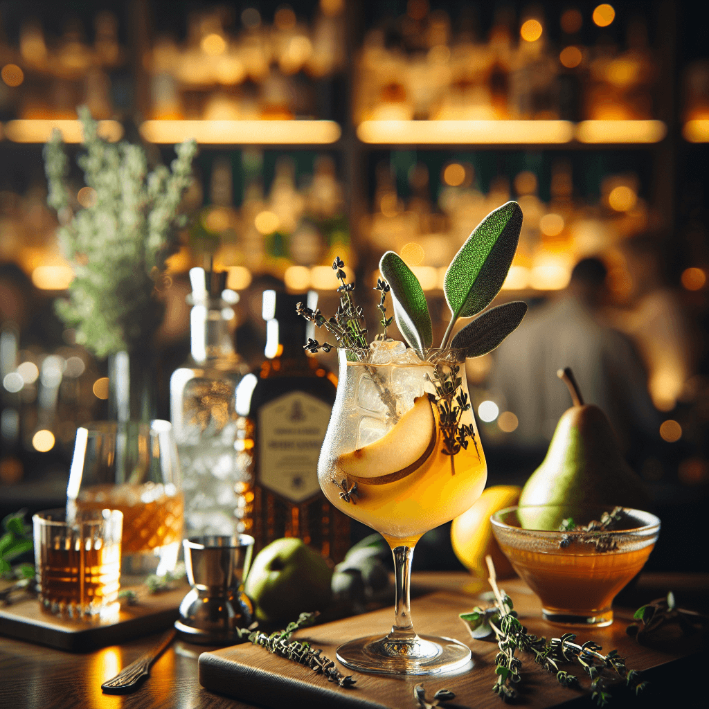 Autumn Herb Elixir, Sophisticated herbal martini capturing fall's ...