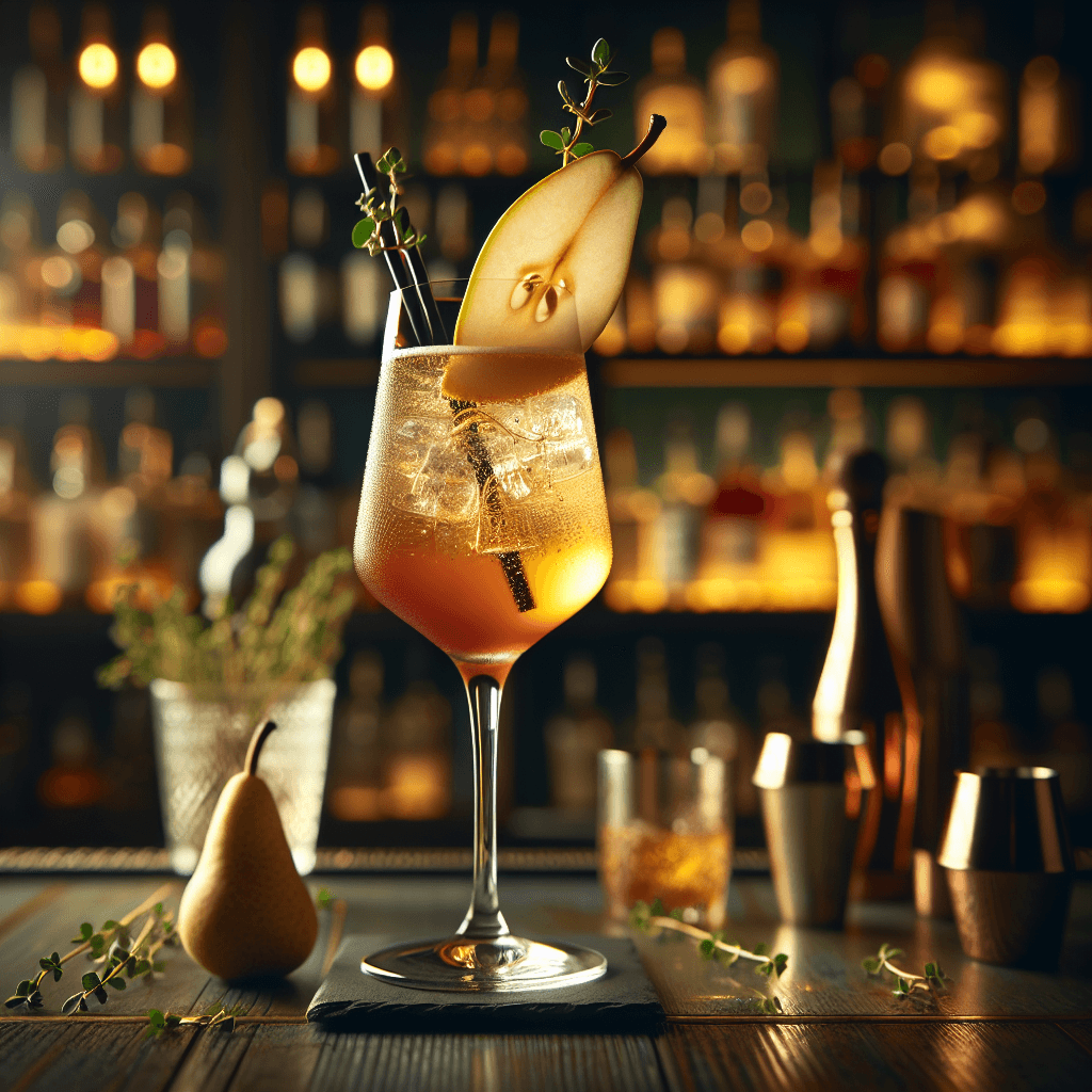 Autumn Sparkler, Sophisticated autumn cocktail with spiced pear syrup ...