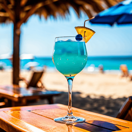 Azure Serenity, Sophisticated cocktail with Tiffany blue aesthetic