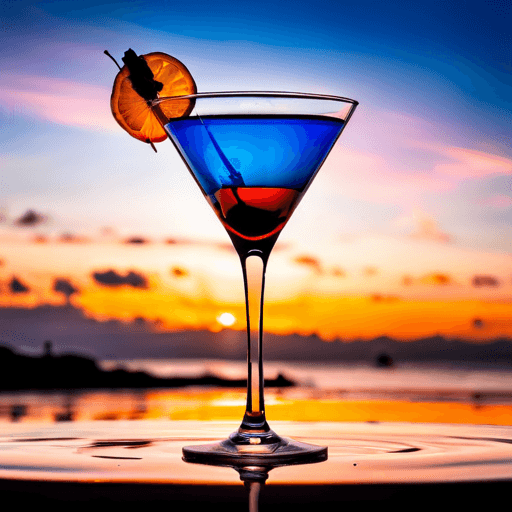 Azure Twilight, Visually stunning cocktail with gin, vodka, Aperol, and ...
