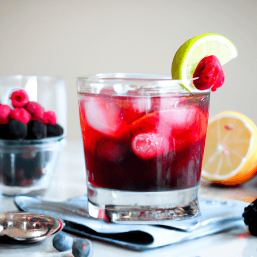 Berry Rum Amaro Smash, Aged rum and berry cocktail