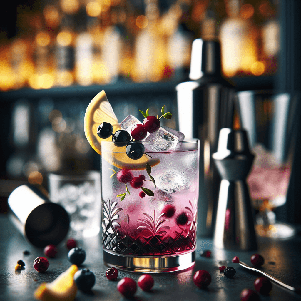 Bitter Berry Twilight, Sophisticated cocktail with gin, blackcurrant ...