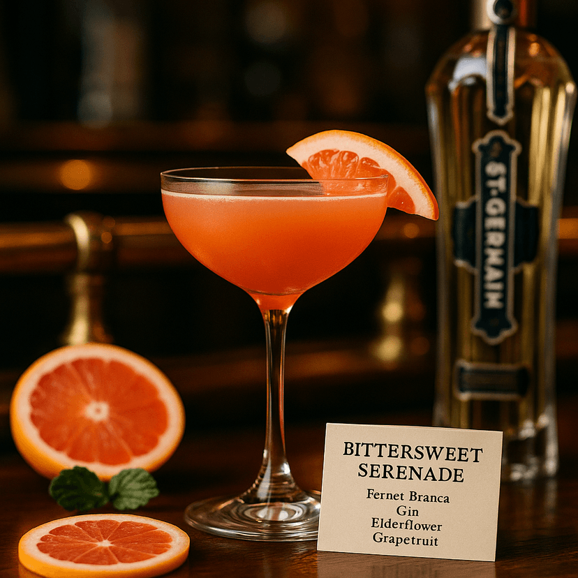 Bittersweet Serenade, Sophisticated cocktail with Fernet Branca, citrus ...