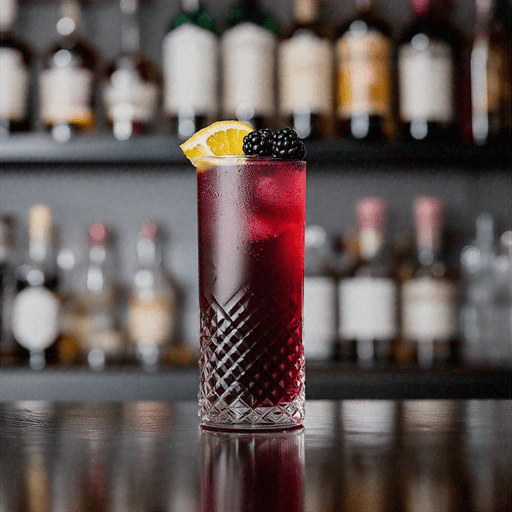 Blackberry Velvet Fizz, Vibrant cocktail with blackberry brandy and ...