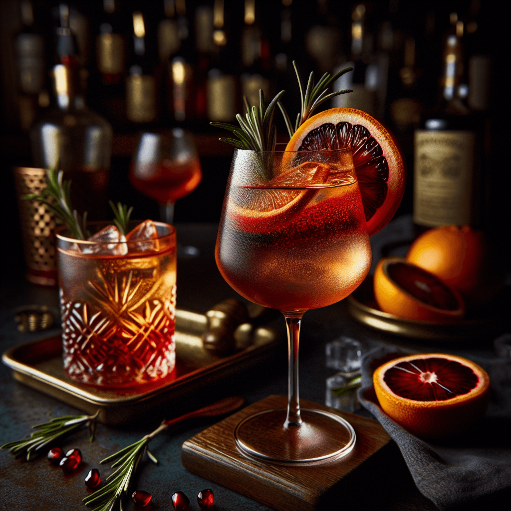 Blood Rose Elixir, Vampire-inspired cocktail with brandy, blood orange ...