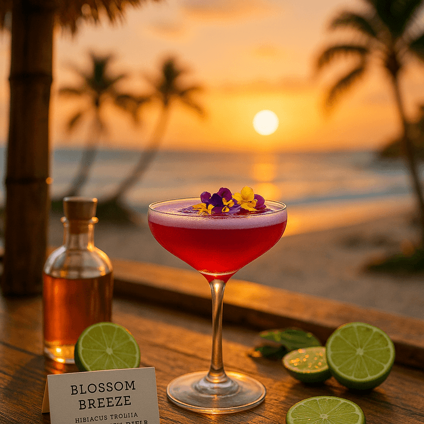 Blossom Breeze Margarita, Floral citrus margarita with hibiscus-infused ...