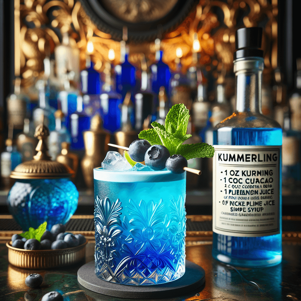 Blue Forest Elixir, Sweet, visually stunning Blue Forest Elixir cocktail