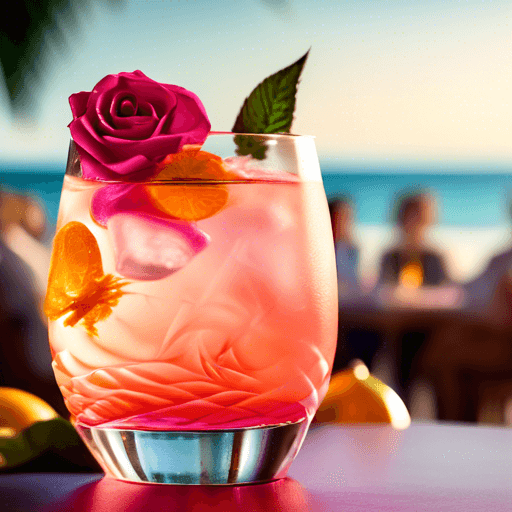 Blushing Rose Spritz, Elegant floral and citrus cocktail with Four ...