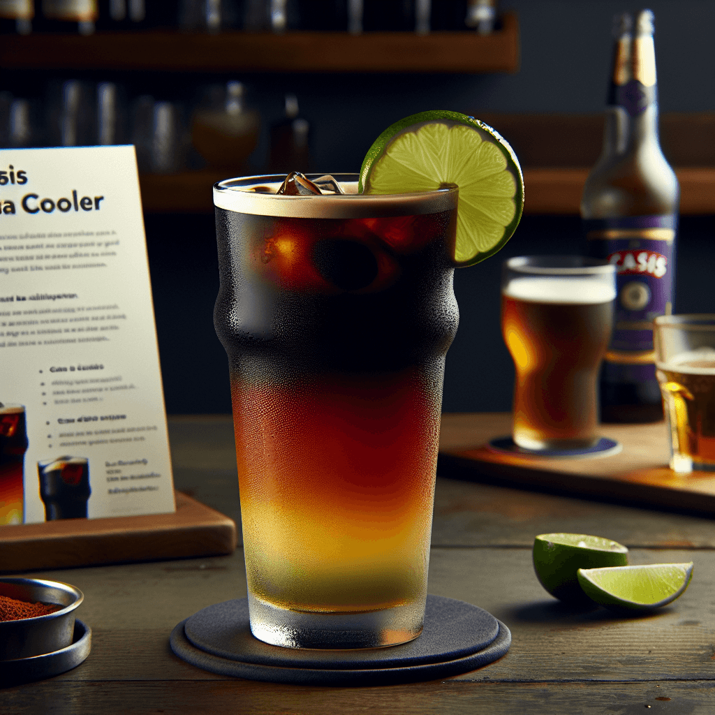 Cassis Cerveza Cooler, Refreshing blend of Mexican lager and crème de ...