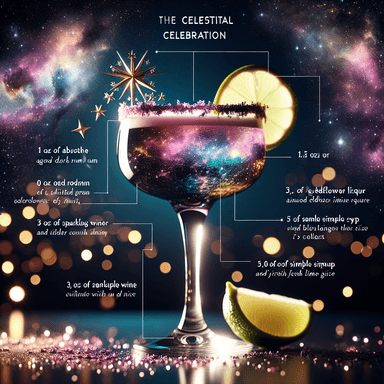 Celestial Celebration, Cosmic concoction with absinthe, rum ...