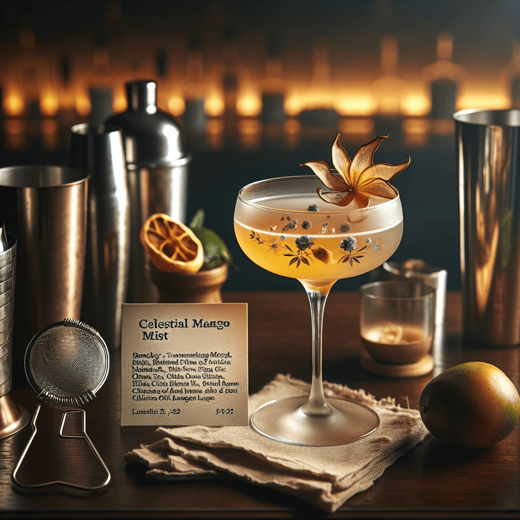 Celestial Mango Mist, Mesmerizing blend of smoky mezcal and tropical ...
