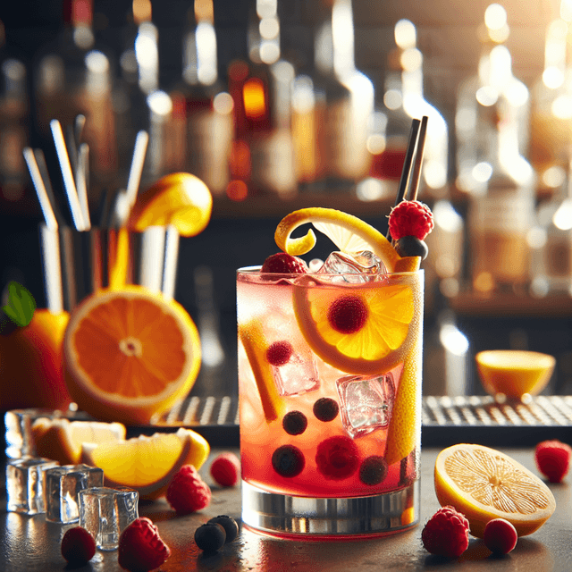 Citrus Berry Vodka Breeze, Refreshing citrus-berry vodka cocktail