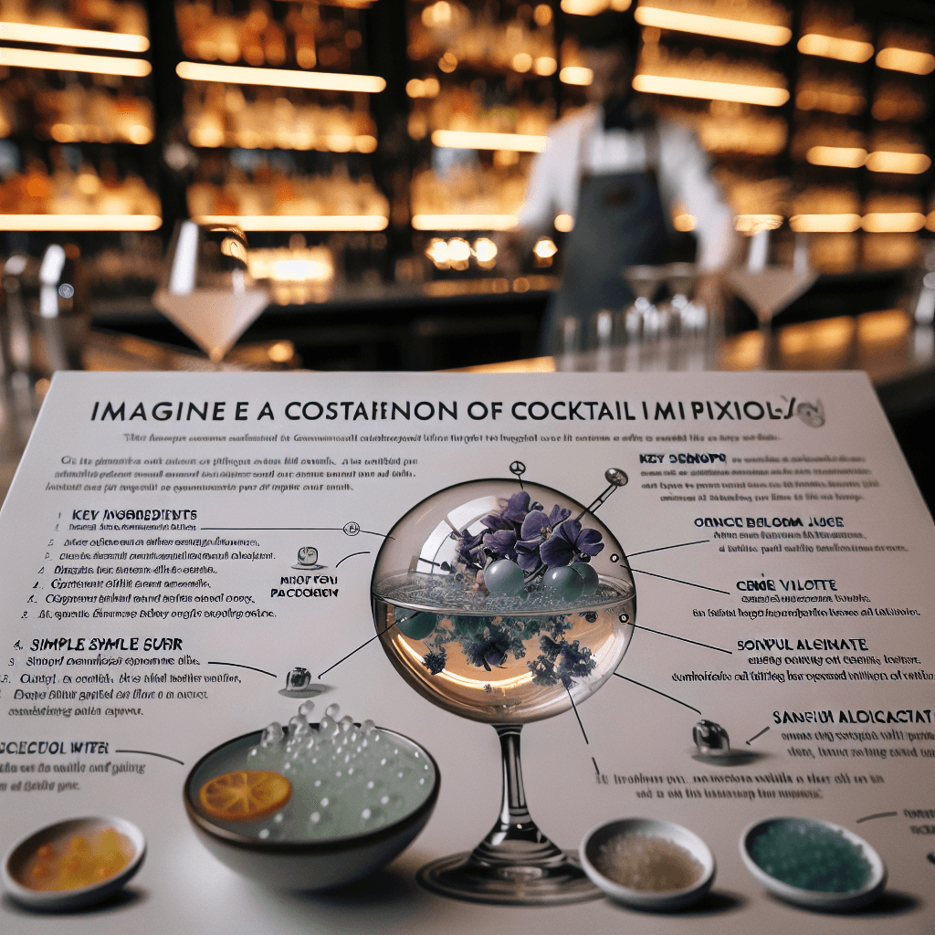 Cosmic Haze, Interstellar cocktail with molecular mixology