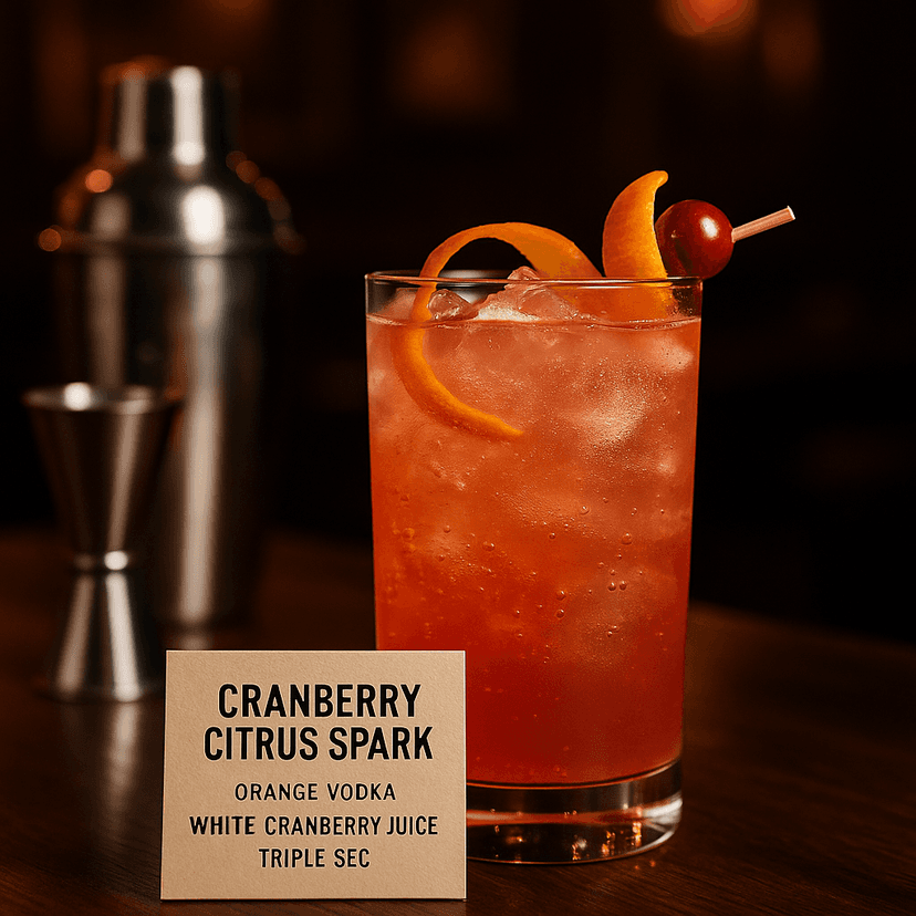Cranberry Citrus Spark, Refreshing cocktail with white cranberry juice ...