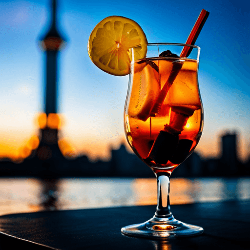 Crimson Blaze, Fiery cocktail with sweet, sour, and spicy flavors