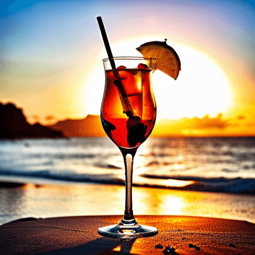 Crimson Blaze, Spicy, sweet, vibrant red cocktail awakening the senses