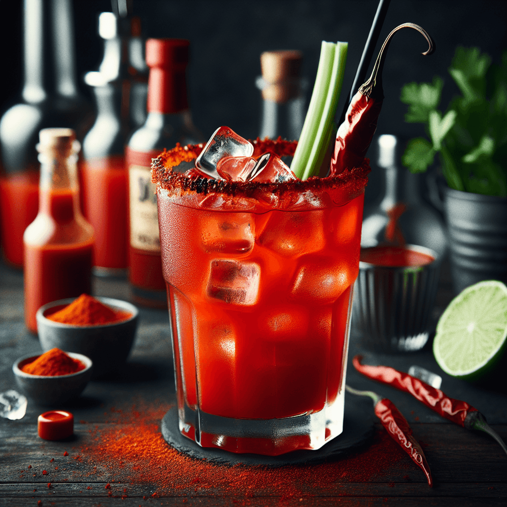 Crimson Blaze, Fiery, visually striking cocktail with spicy and sweet ...