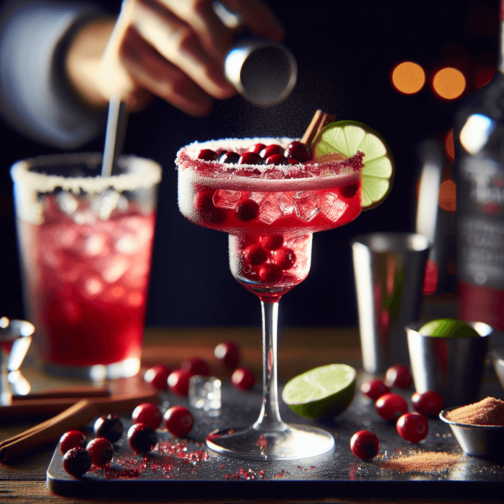 Crimson Frost Margarita, Festive Crimson Frost Margarita with fall flavors