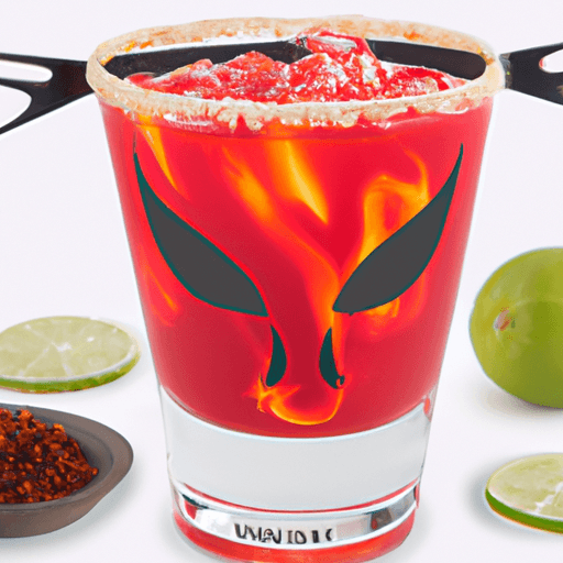 Drink for the Devil, Bold and fiery cocktail with Mezcal and Tabasco