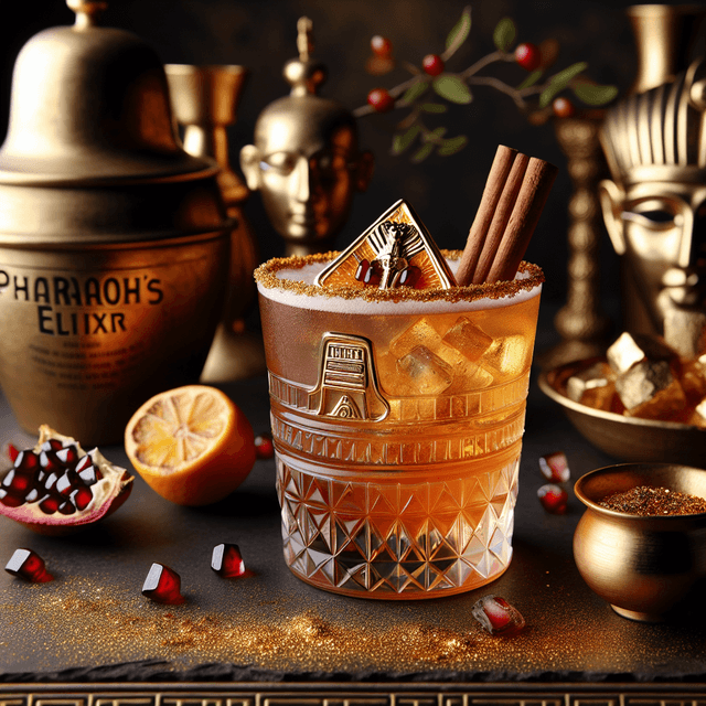 Drink Pharaoh's Elixir, Exotic cocktail inspired by ancient Egypt