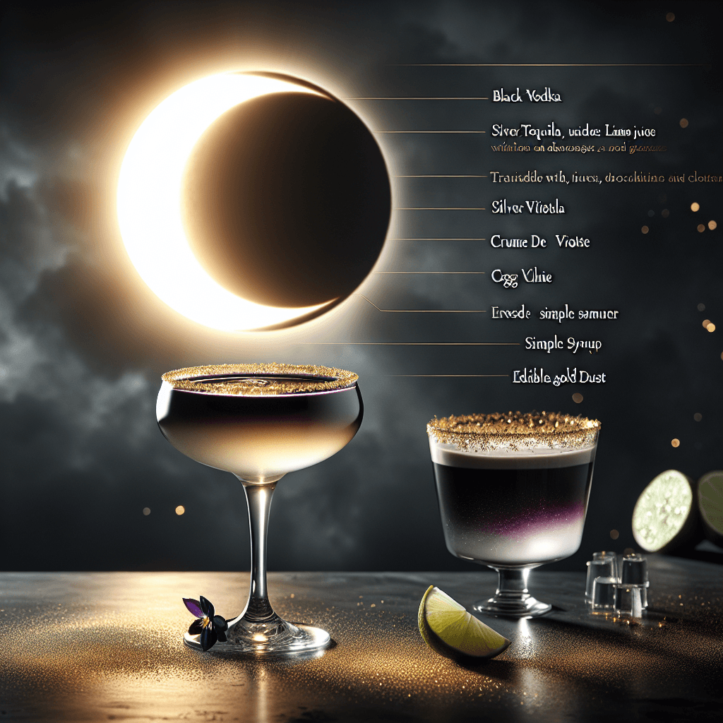 Eclipse Enchantment, Captivating eclipse-themed cocktail