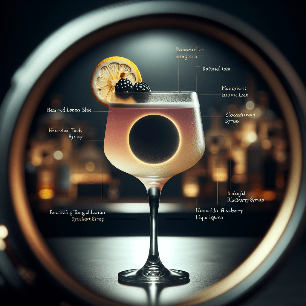 Eclipse Gin Sour, Celestial twist on classic gin sour cocktail