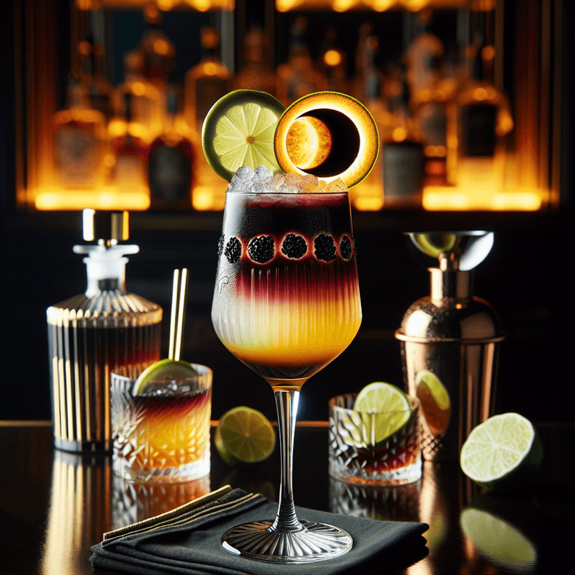 Eclipse Lunar, Mesmerizing cocktail capturing lunar eclipse spirit
