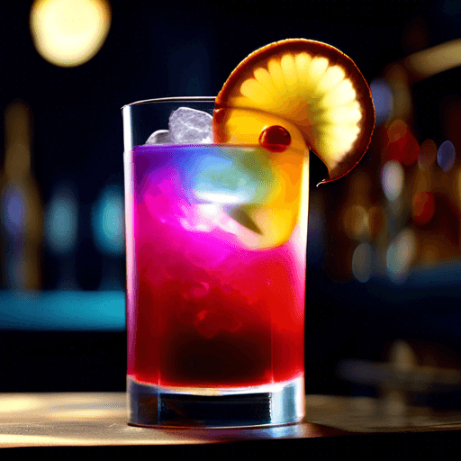 Eclipsed Elixir, Ethereal cosmic cocktail with blackberries, spiced rum ...