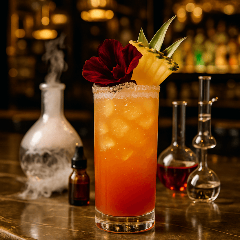 El Fuego Flor, Tex-Mex cocktail with tequila, hibiscus, chipotle, and ...