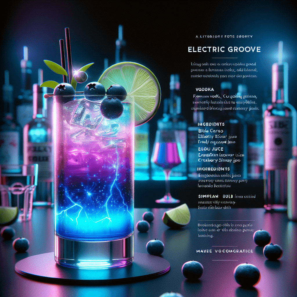 Electric Groove, Vibrant, electrifying cocktail for music venues