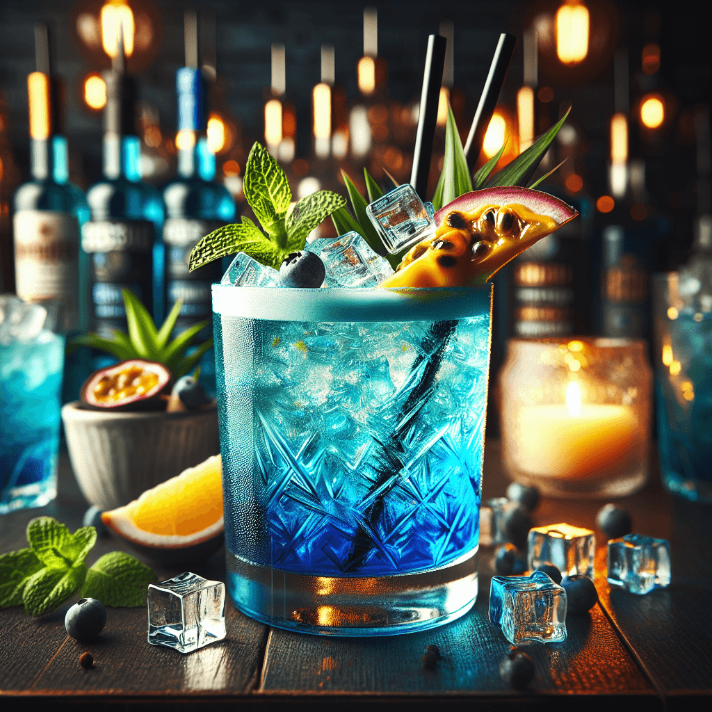 Electric Pulse, Vibrant tropical cocktail with an energy boost