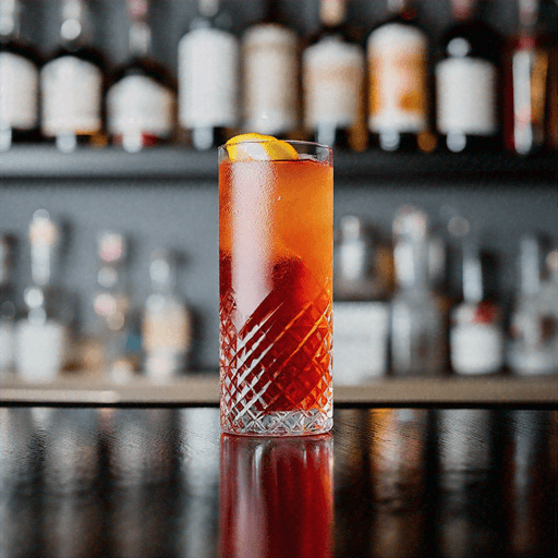 Electric Sunset Spritz, Vibrant sunset spritz with Aperol and Prosecco