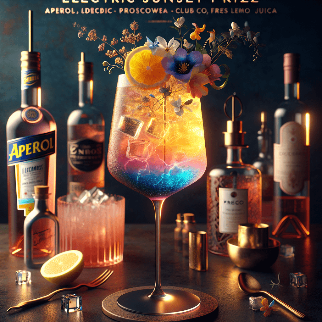 Electric Sunset Spritz, Vibrant twist on classic Aperol Spritz with ...