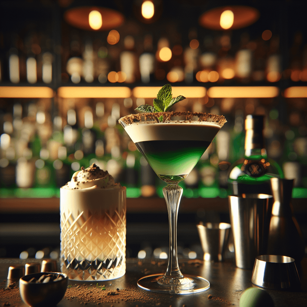Emerald Cream Dream, Indulgent, creamy cocktail with Baileys, crème de ...