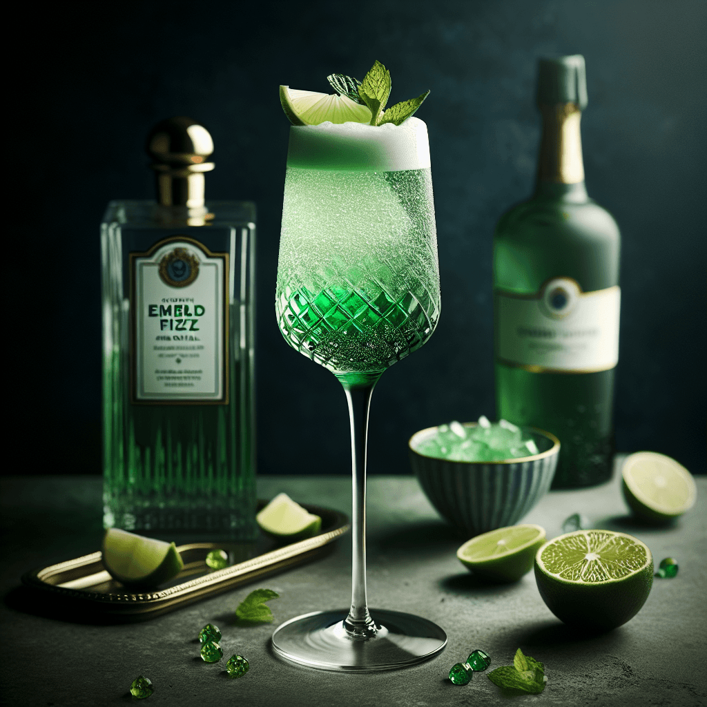 Emerald Fizz Royale, Refreshing and sophisticated cocktail with gin and ...