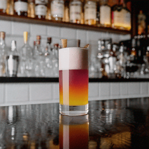Ephemeral Elixir, Sophisticated non-alcoholic cocktail with layered flavors