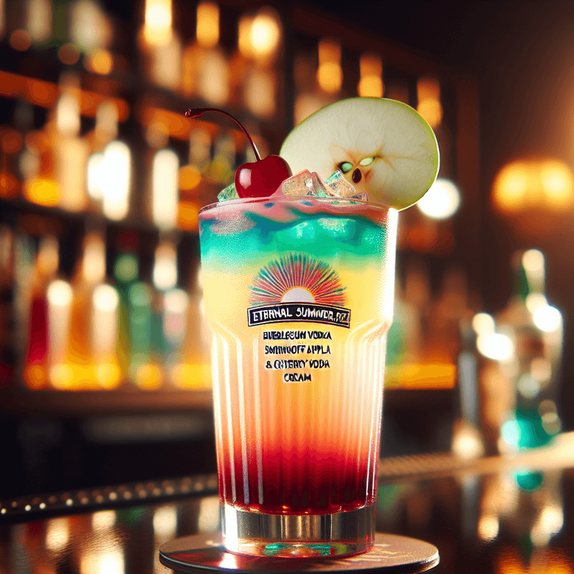 Eternal Summer Fizz, Innovative cocktail with bubblegum, cherryade ...
