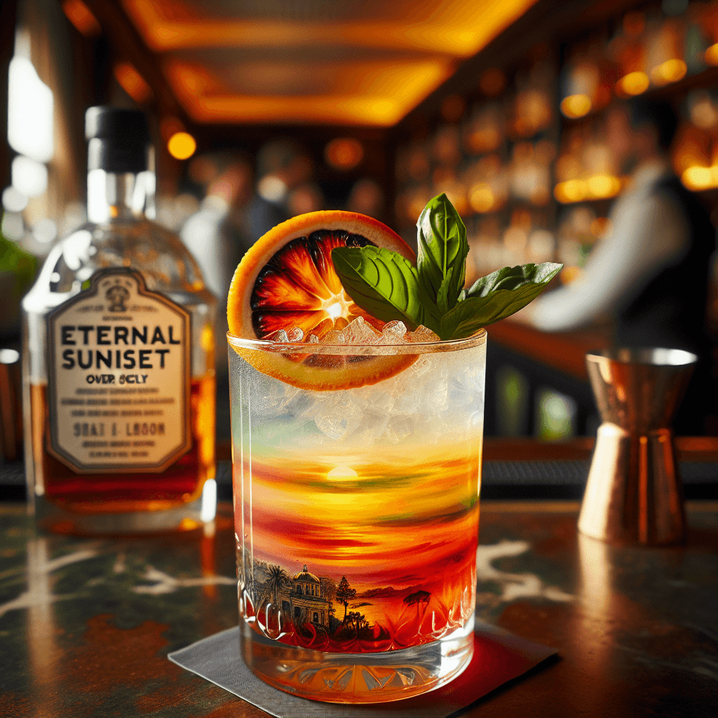 Eternal Sunset over Sicily, A vibrant Italian cocktail with citrus ...