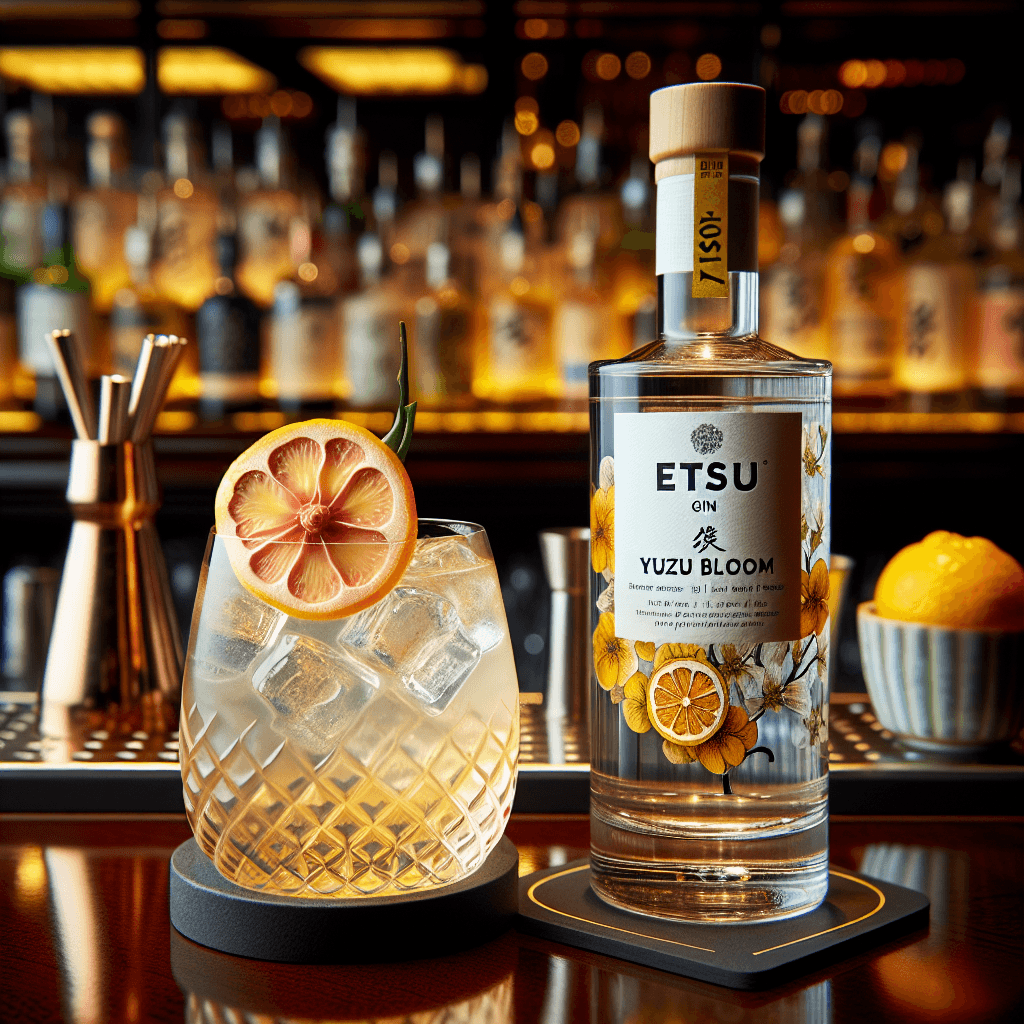 Etsu Yuzu Bloom, Refreshing citrus cocktail with Etsu gin and yuzu liqueur