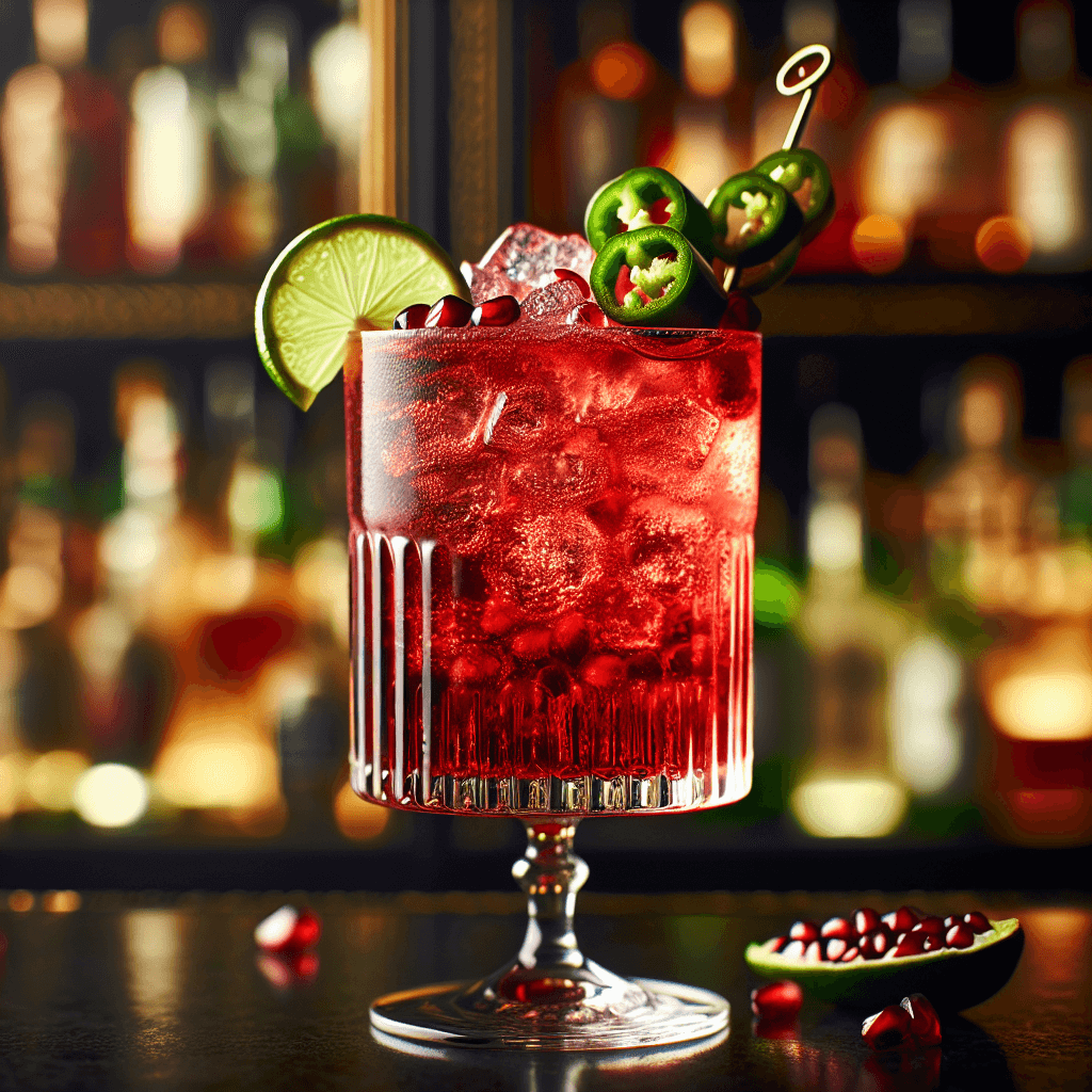 Firecracker Fizz, Burst of heat and vibrant color cocktail