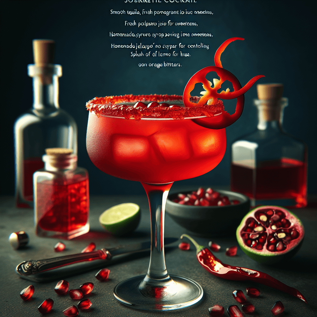 Flaming Scarlet Whisper, Fiery tequila cocktail with pomegranate ...