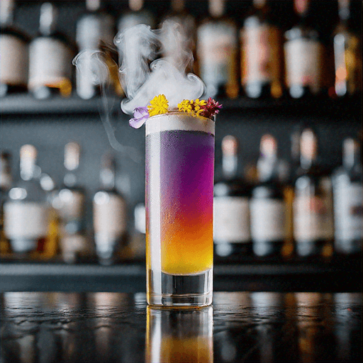 Floral Smoke Elixir, Floral Smoke Elixir cocktail with mezcal and ...