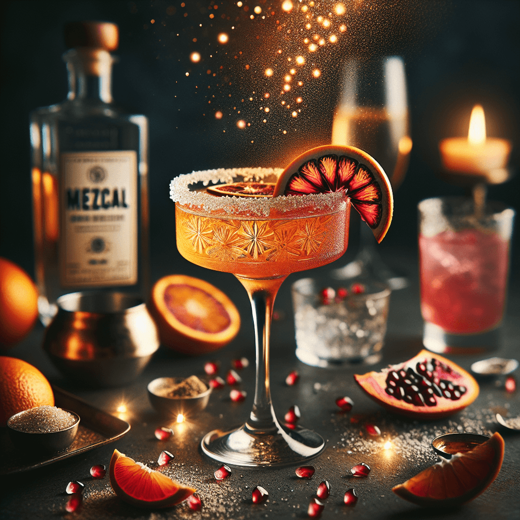 Frosted Agave Delight, Wintertime mezcal cocktail with smoky warmth and ...