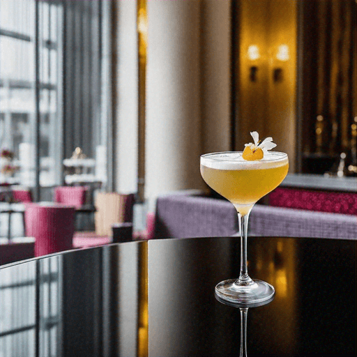 Golden Lily, Refreshing and aromatic cocktail with floral and citrus notes